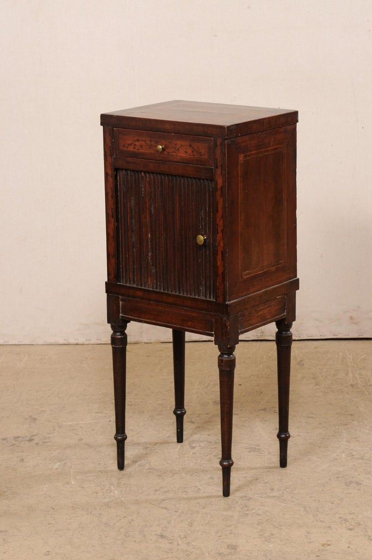 Italian Tamour Door Comodino, Late 18th Century For Sale at 1stDibs