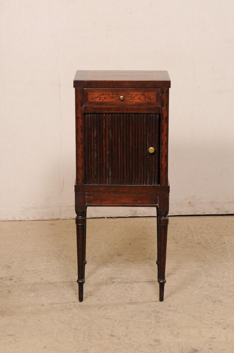 Italian Tamour Door Comodino, Late 18th Century For Sale at 1stDibs