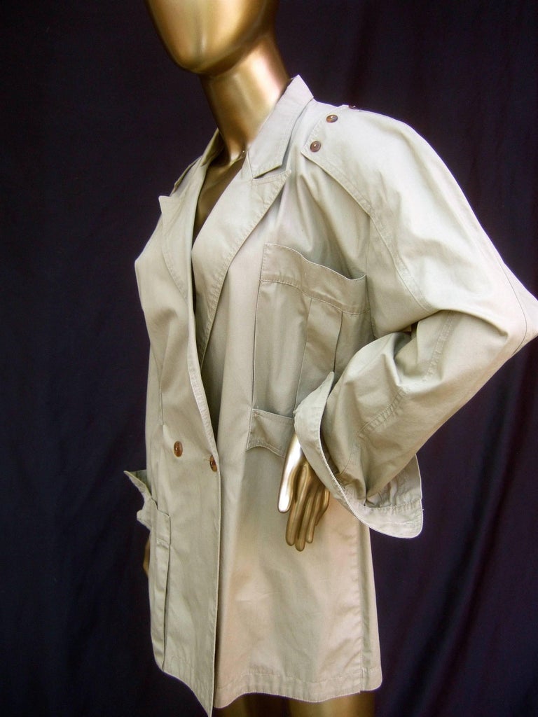 Italian Tan Khaki Cotton Sport Jacket Designed by La Squadra circa ...