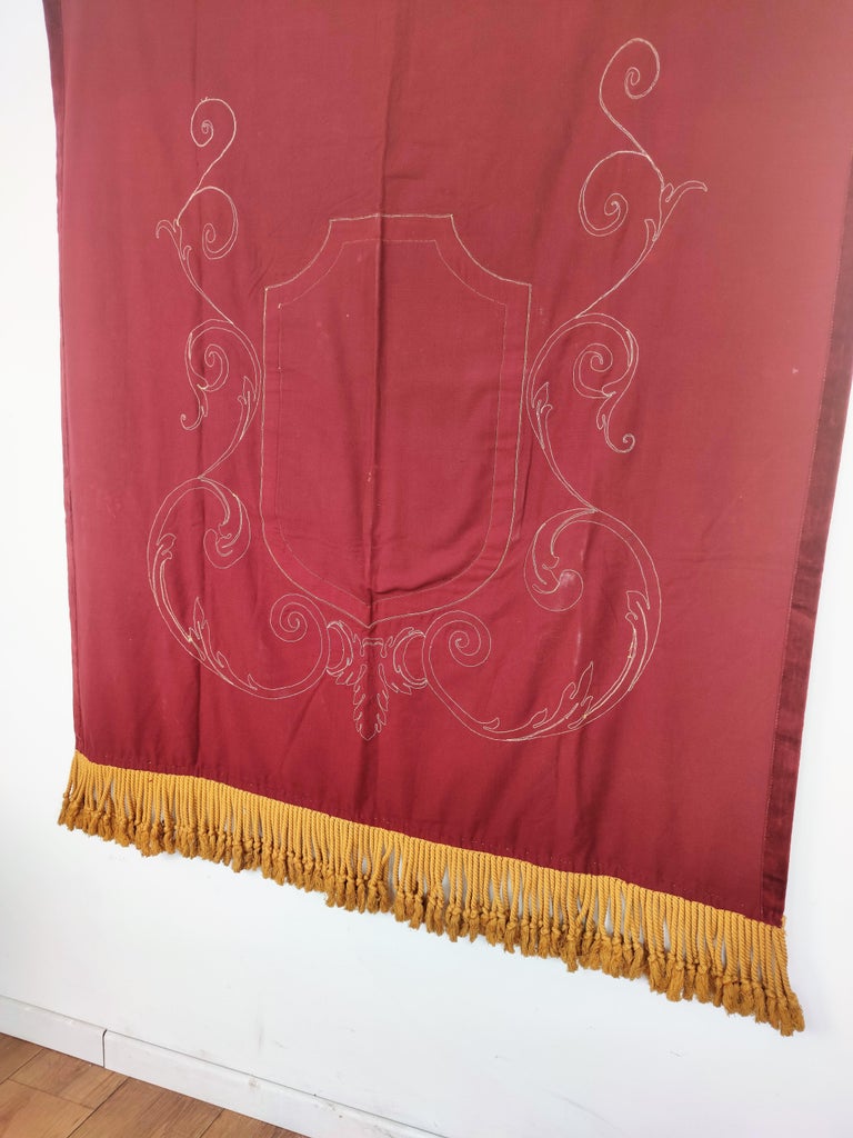 Italian Tapestry Parade Banner City of Fiume Symbol Painted Fabric ...