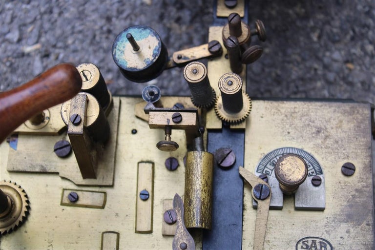 Italian Telegraph in Solid Brass, 1880 For Sale at 1stDibs