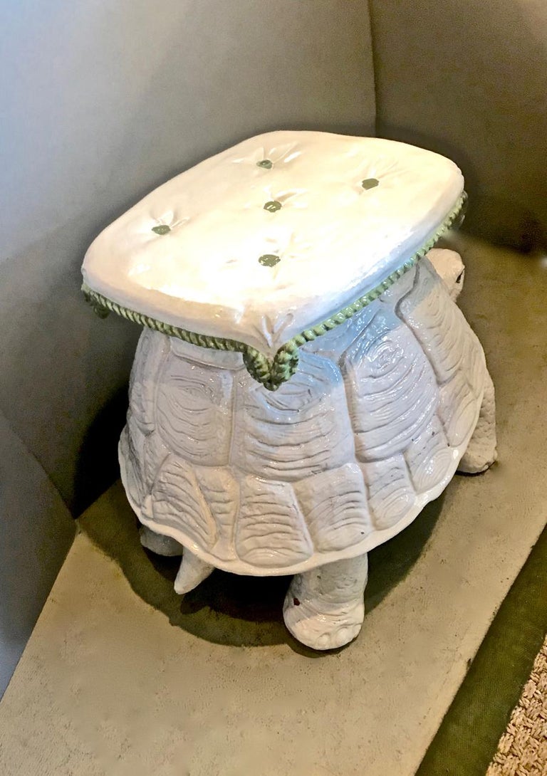 Italian Terra cotta Turtle Stool at 1stDibs | terracotta stool