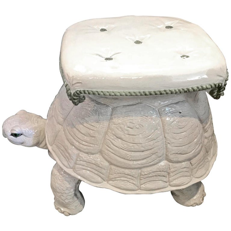 Italian Terra cotta Turtle Stool at 1stDibs | terracotta stool