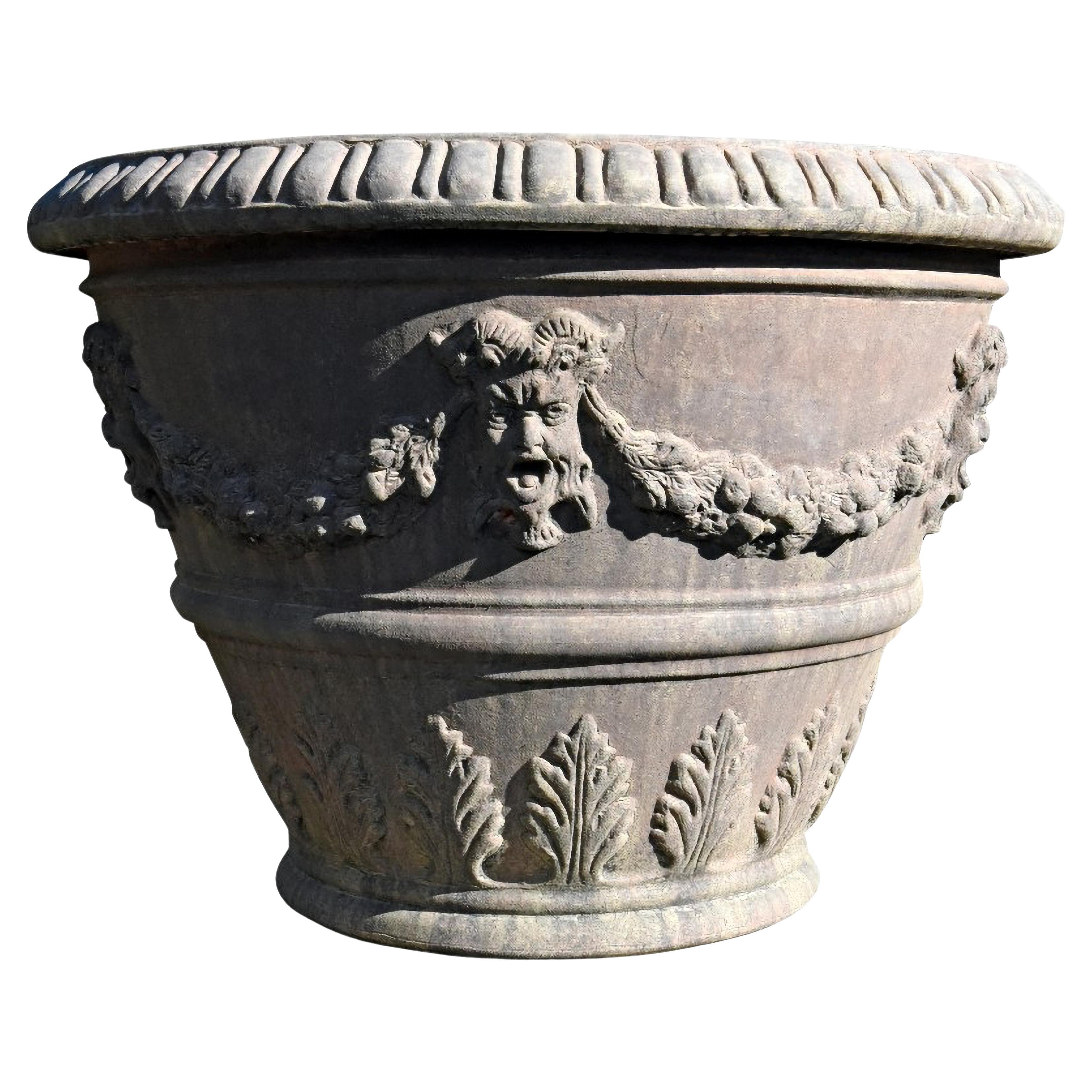 20th Century Green Glazed Terracotta Italian Vase, 1970 For Sale at 1stDibs