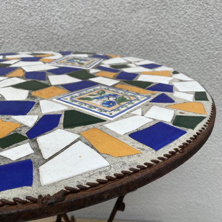 Italian Terrazzo Tile Cafe Table and Chairs, Set A For Sale at 1stDibs