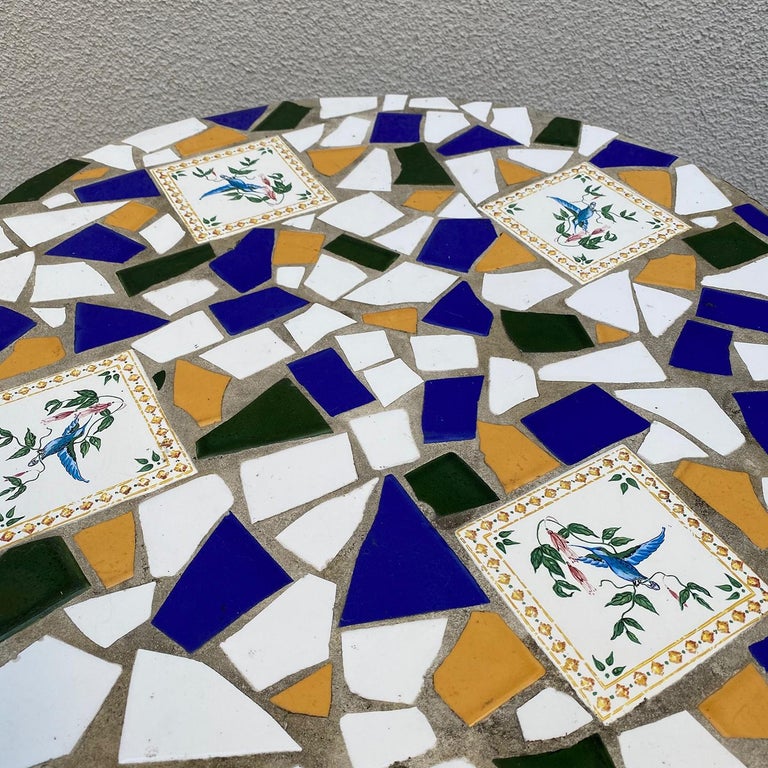 Italian Terrazzo Tile Cafe Table and Chairs, Set B For Sale at 1stDibs