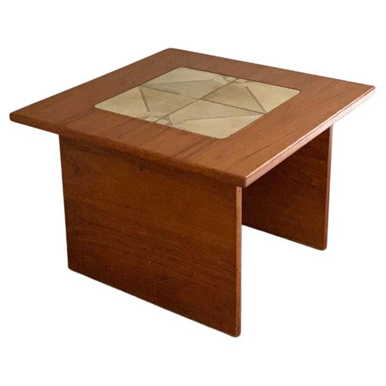 Italian Tile Insert Waterfall Base Table For Sale at 1stDibs