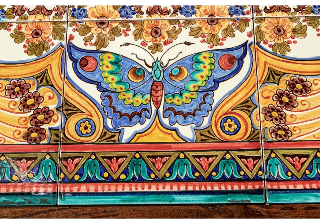 Italian Tile Top Dining Table with Wrought Iron Base at 1stDibs ...