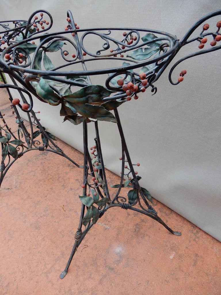 Italian Tole Pair of Planters or Tables For Sale at 1stDibs