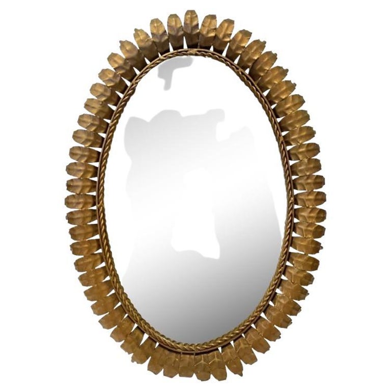 Italian Toleware Sunburst Mirror For Sale at 1stDibs
