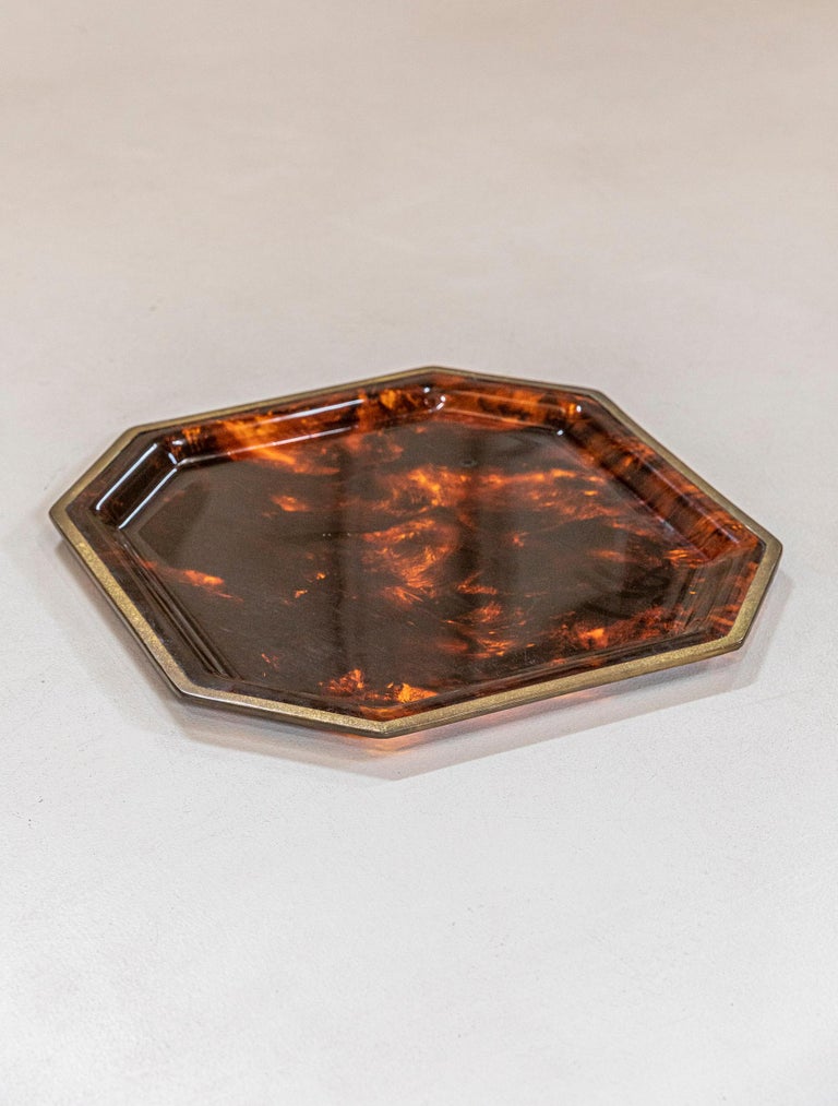Italian Tortoiseshell Lucite Tray For Sale at 1stDibs