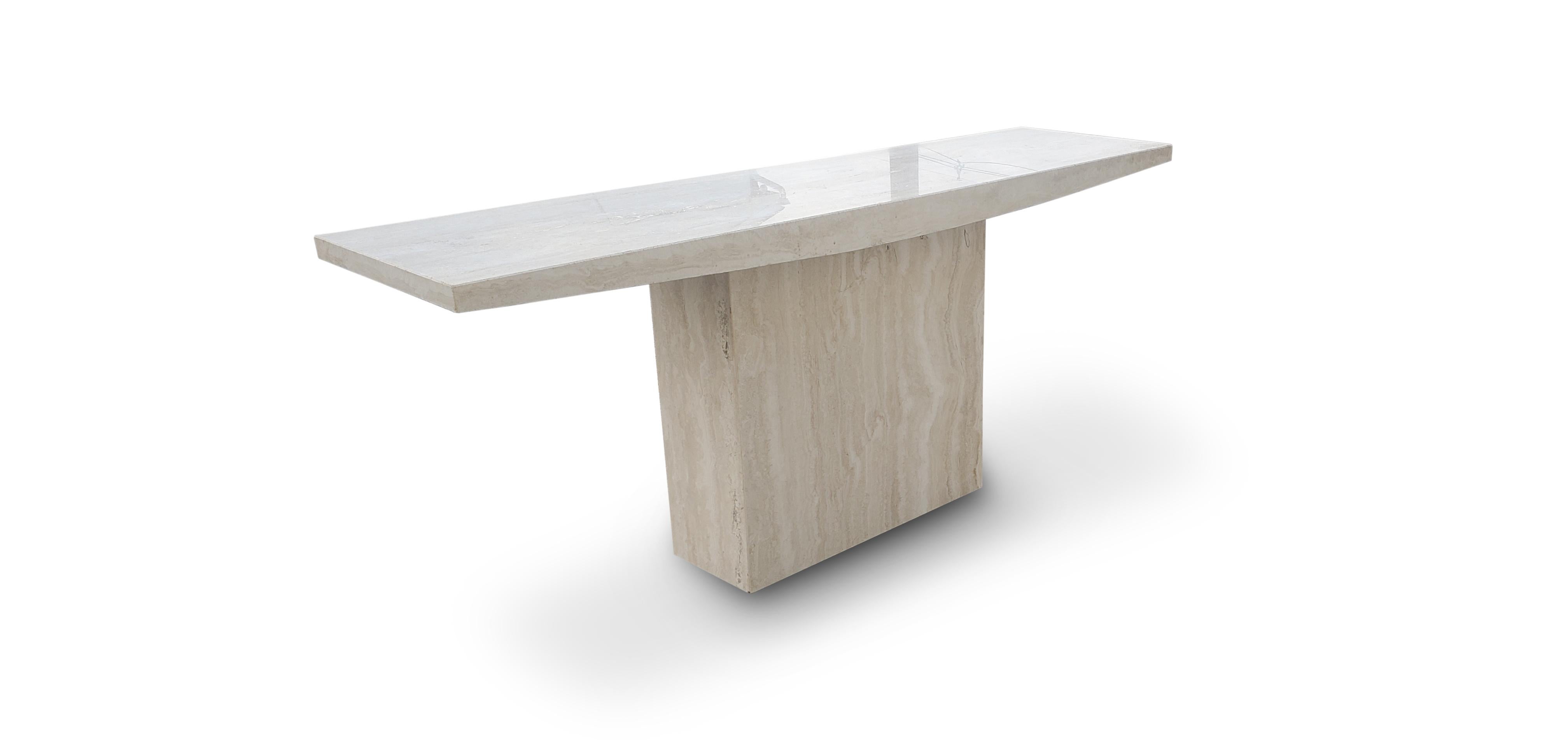 Italian Travertine Console Table at 1stDibs | travertine hall table ...