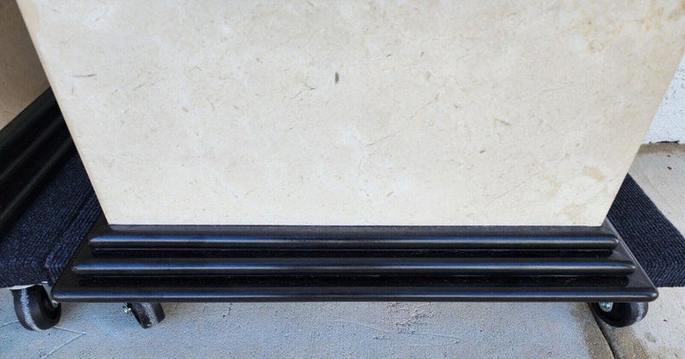 Italian Travertine Marble Dining Table Bases Side Tables Display ...