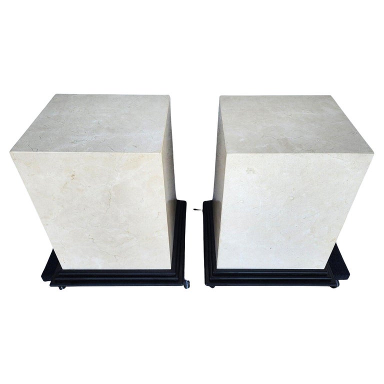 Italian Travertine Marble Dining Table Bases Side Tables Display ...