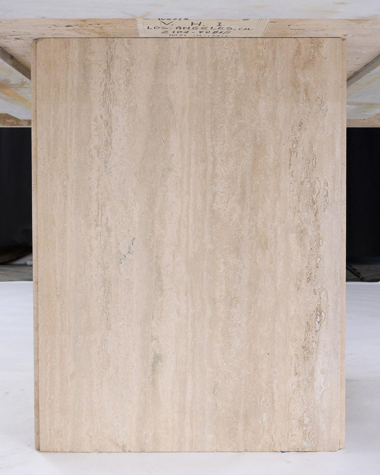 Italian Travertine Stone Dining Table at 1stDibs