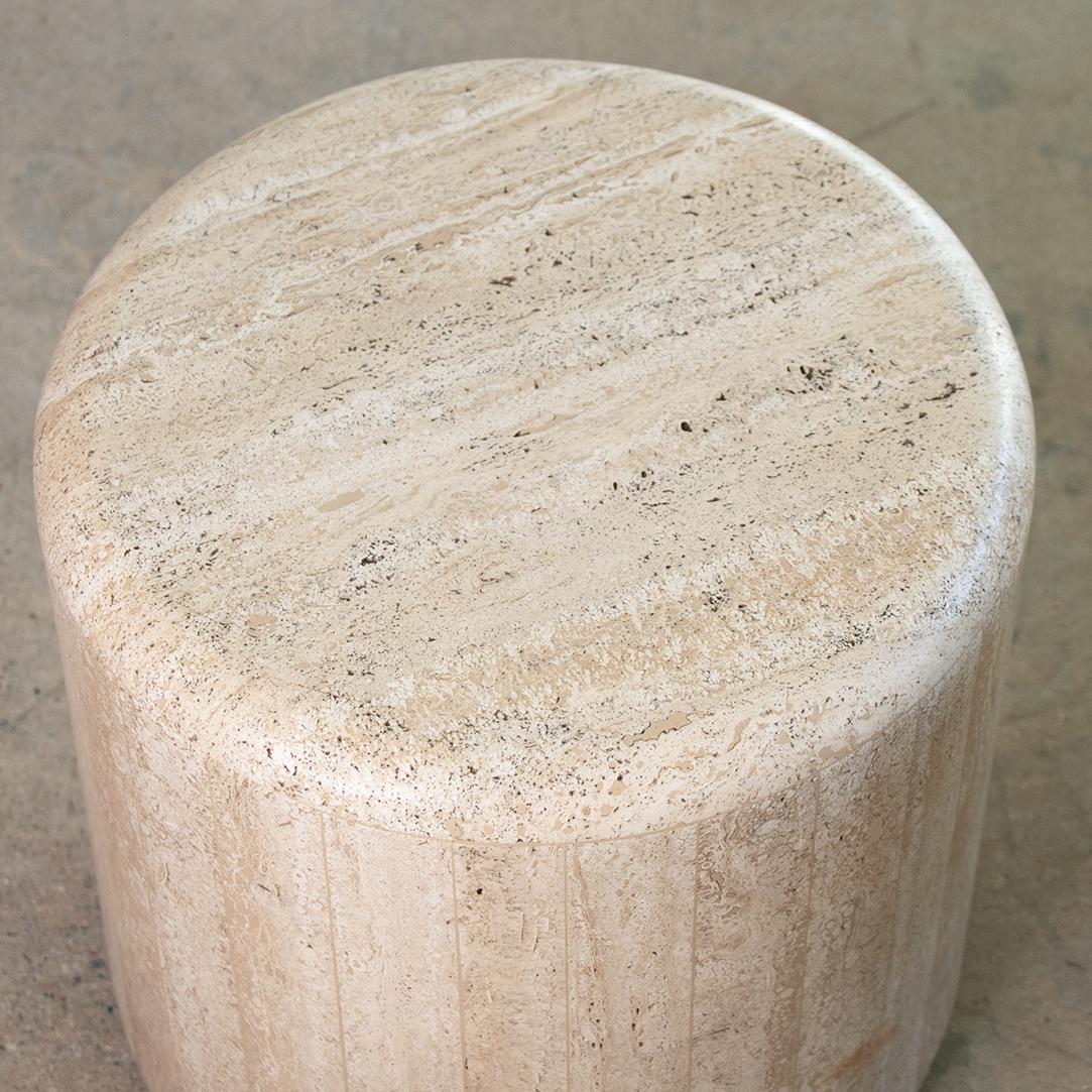 Italian Travertine Stool at 1stDibs
