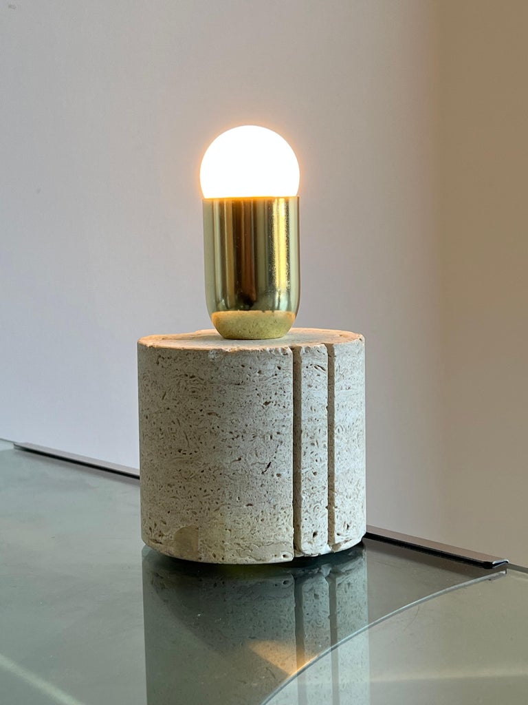 Italian Travertine Table Lamp by Fratelli Mannelli For Sale at 1stDibs