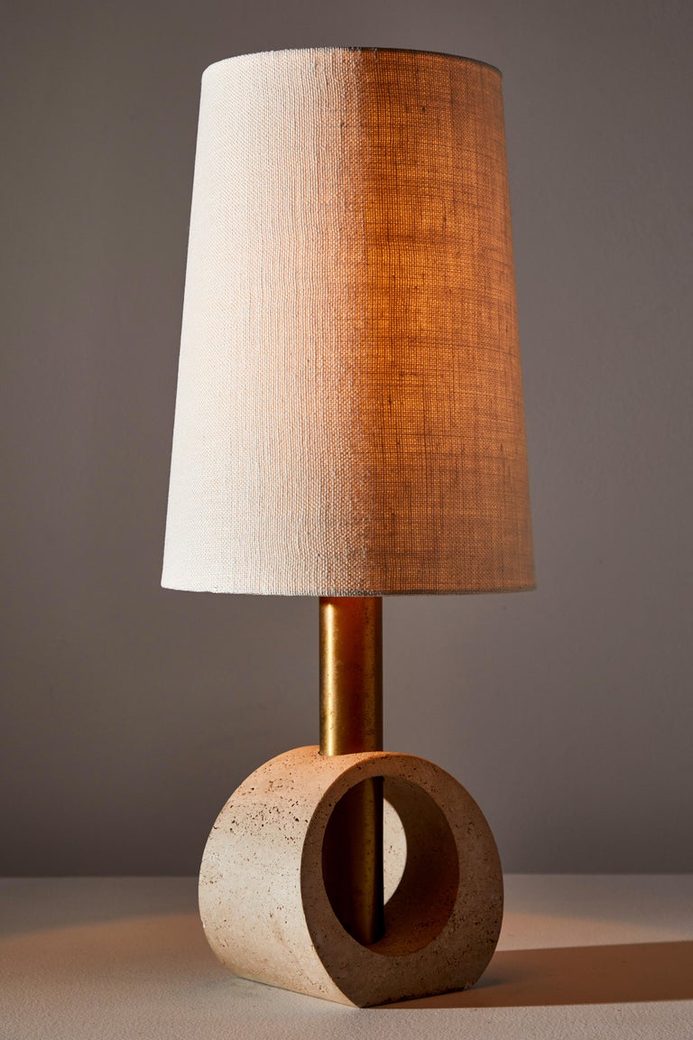 Italian Travertine Table Lamp at 1stDibs