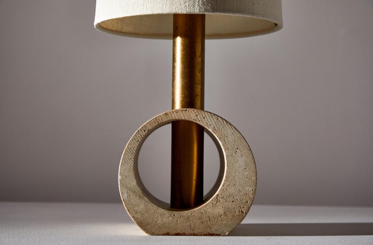Italian Travertine Table Lamp at 1stDibs