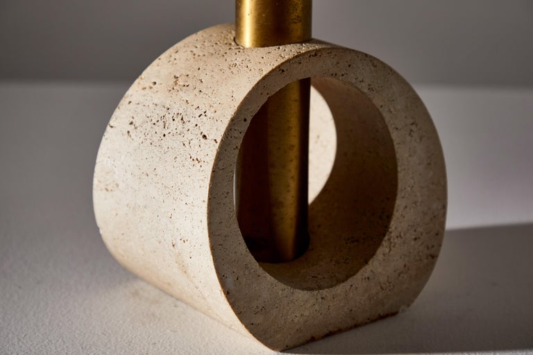 Italian Travertine Table Lamp at 1stDibs