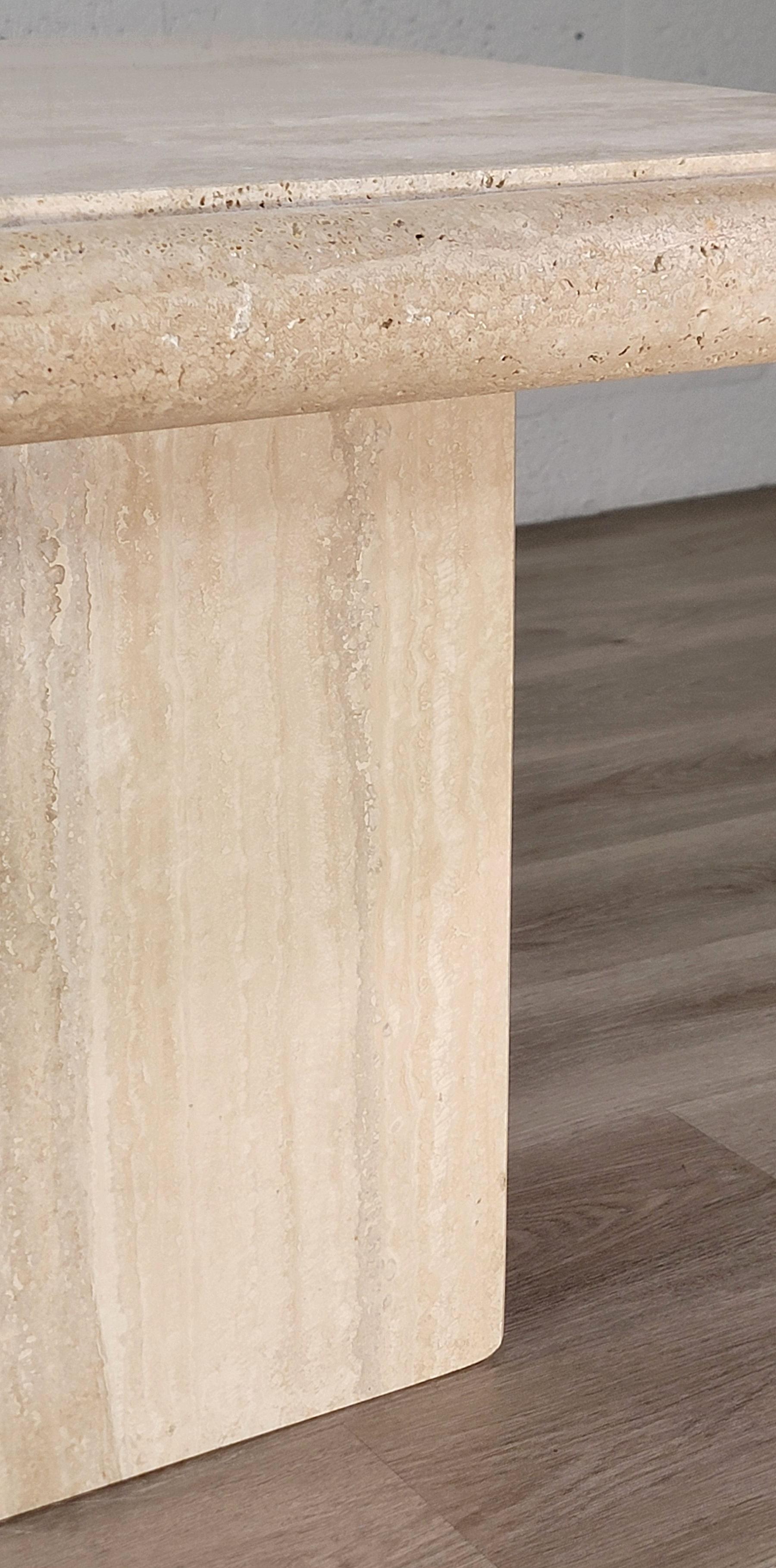 Italian Travertine Two-Piece Coffee Table by Stone International For ...