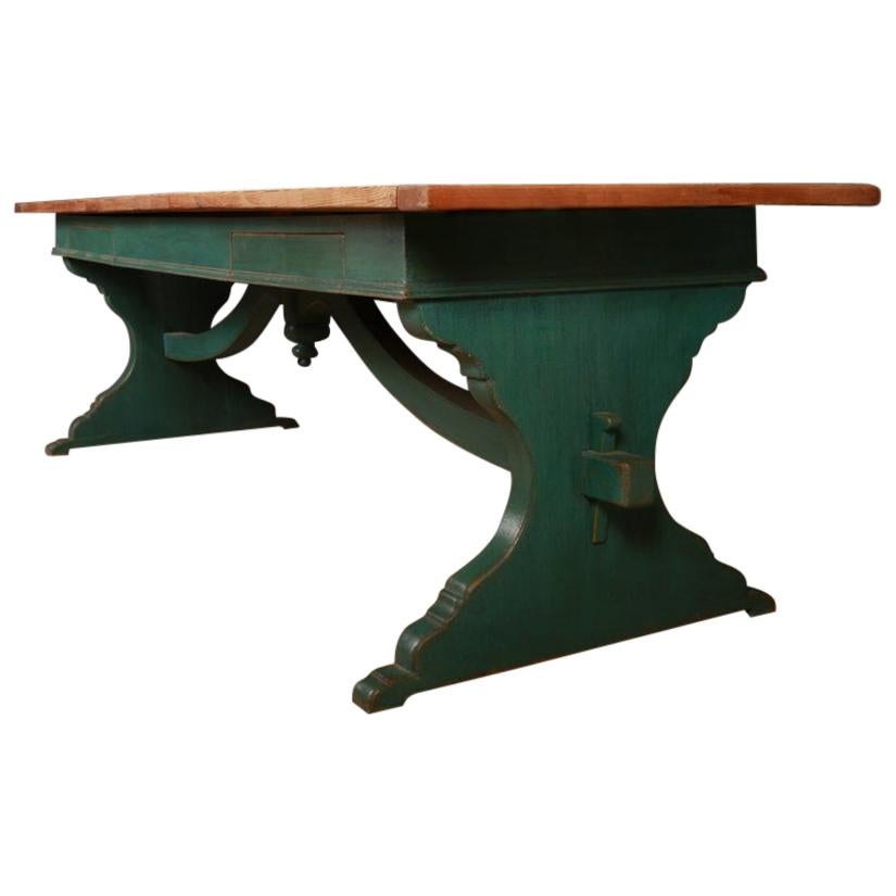 Italian Trestle Table at 1stDibs