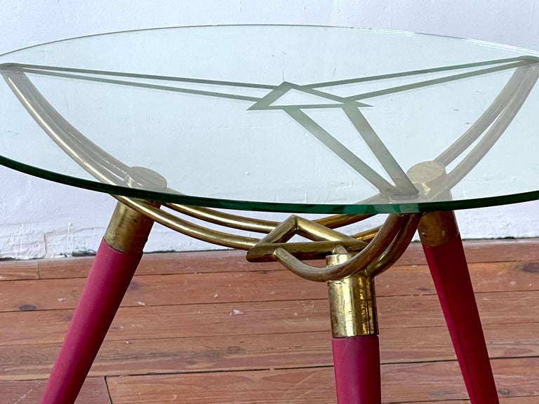 Italian Tripod Side Table For Sale at 1stDibs