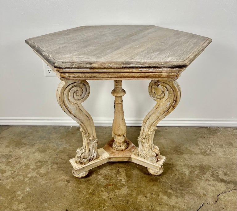 Italian Tripod Table with Lion Feet For Sale at 1stDibs