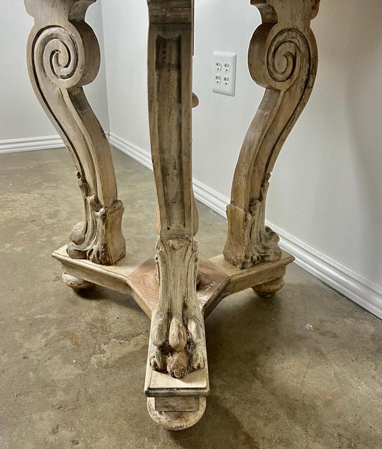 Italian Tripod Table with Lion Feet For Sale at 1stDibs