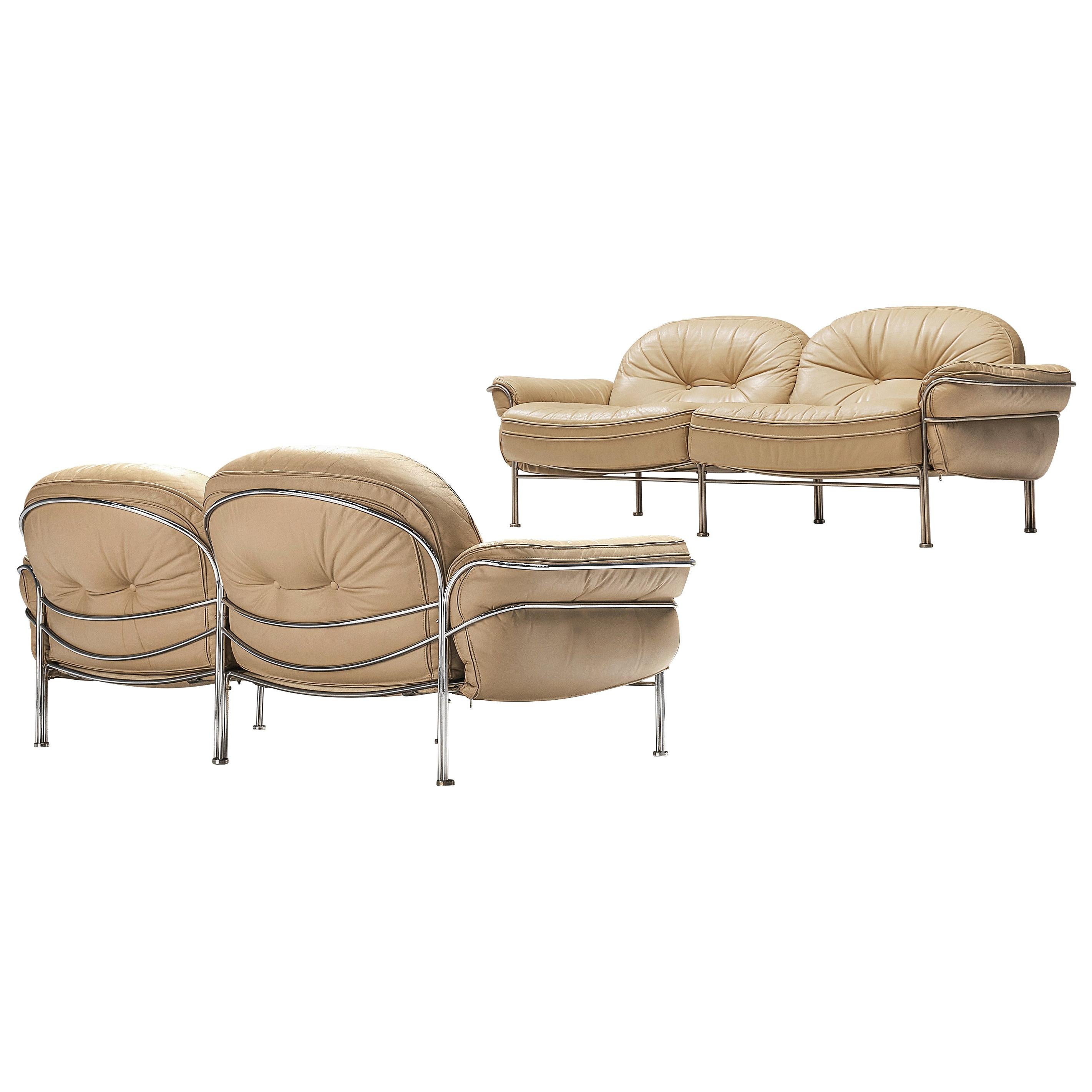 Vintage Brown Leather 2-seat Sofa at 1stDibs