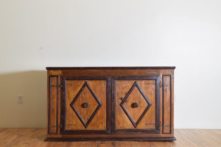 Italian, Tuscan Painted and Shaped Pinewood Credenza, 17th Century at ...