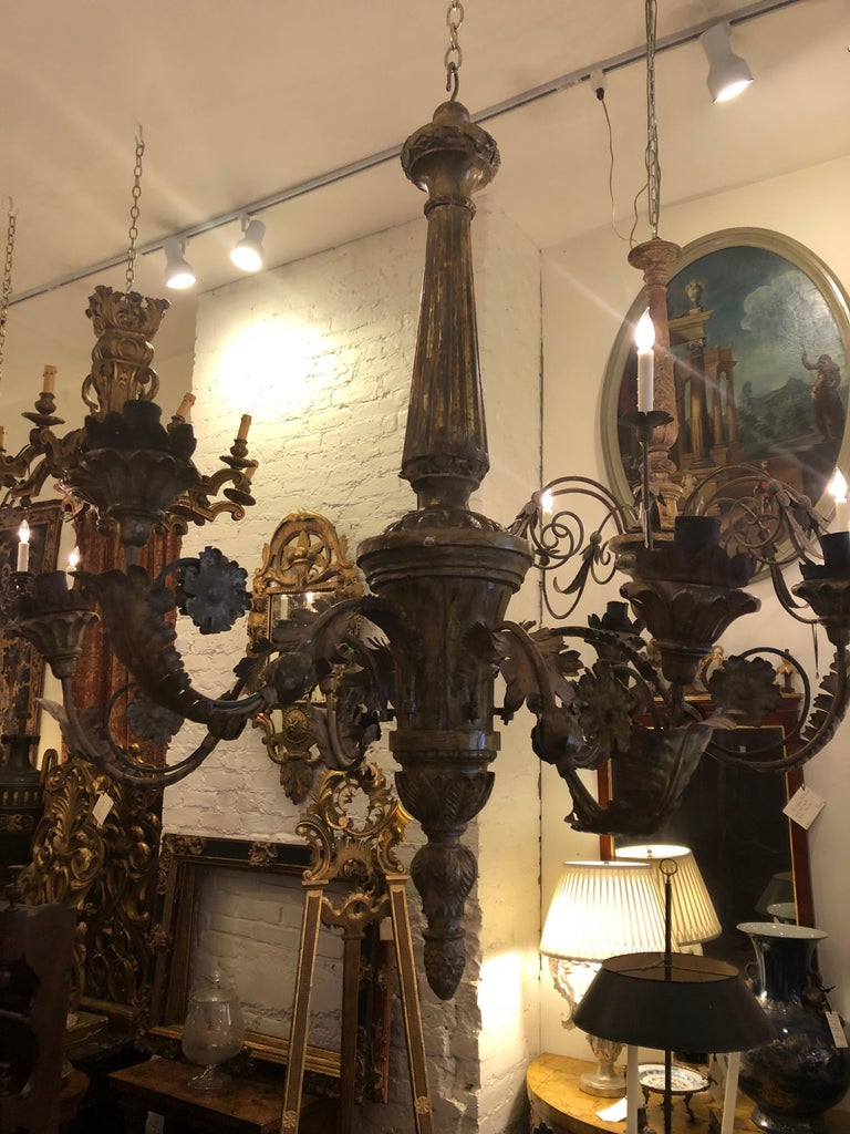 Italian, Tuscan Wood and Iron Chandelier For Sale at 1stDibs | tuscan ...