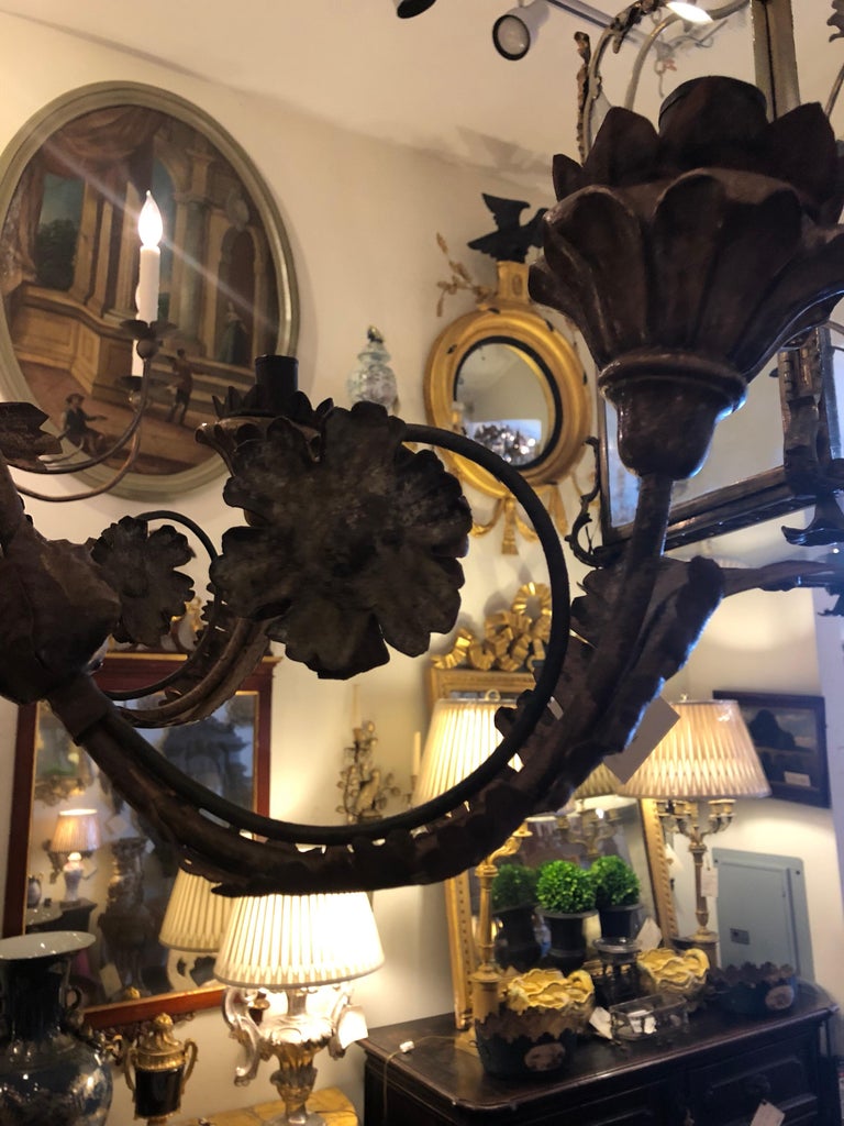 Italian, Tuscan Wood and Iron Chandelier For Sale at 1stDibs | tuscan ...