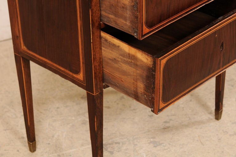 Italian Two-Drawer Wooden Side Chest Adorn w/Stylish Inlay Banding ...
