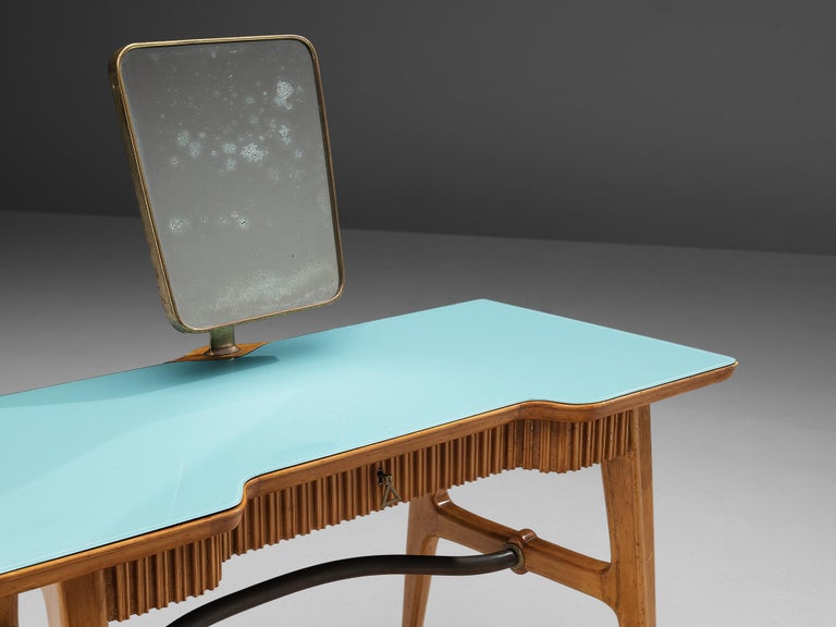 Italian Vanity Table in Cherry and Ash For Sale at 1stDibs