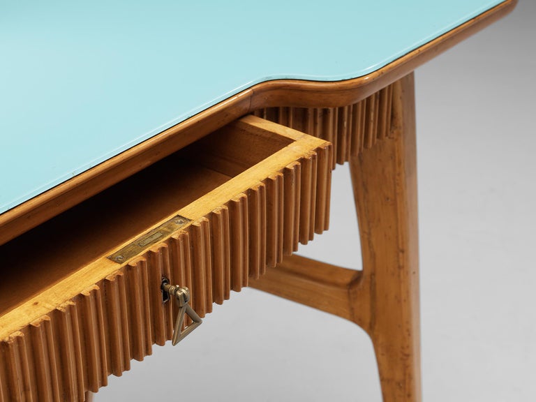 Italian Vanity Table in Cherry and Ash For Sale at 1stDibs