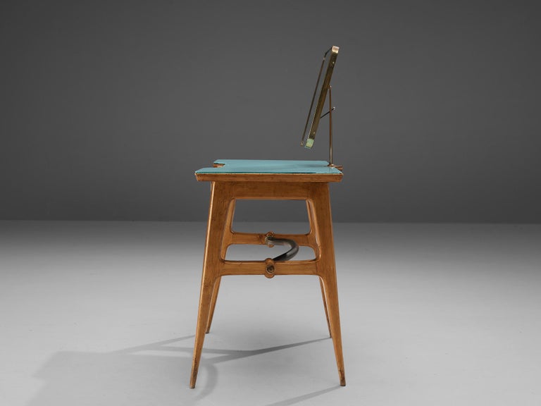 Italian Vanity Table in Cherry and Ash For Sale at 1stDibs
