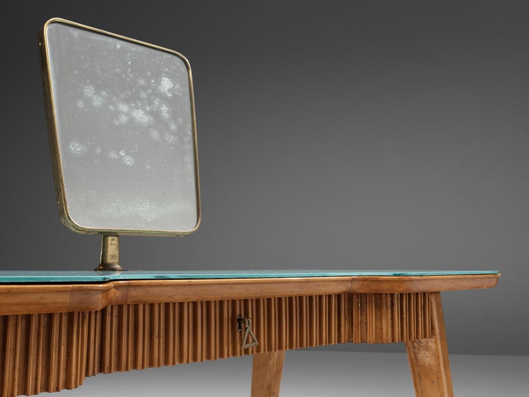 Italian Vanity Table in Cherry and Ash For Sale at 1stDibs