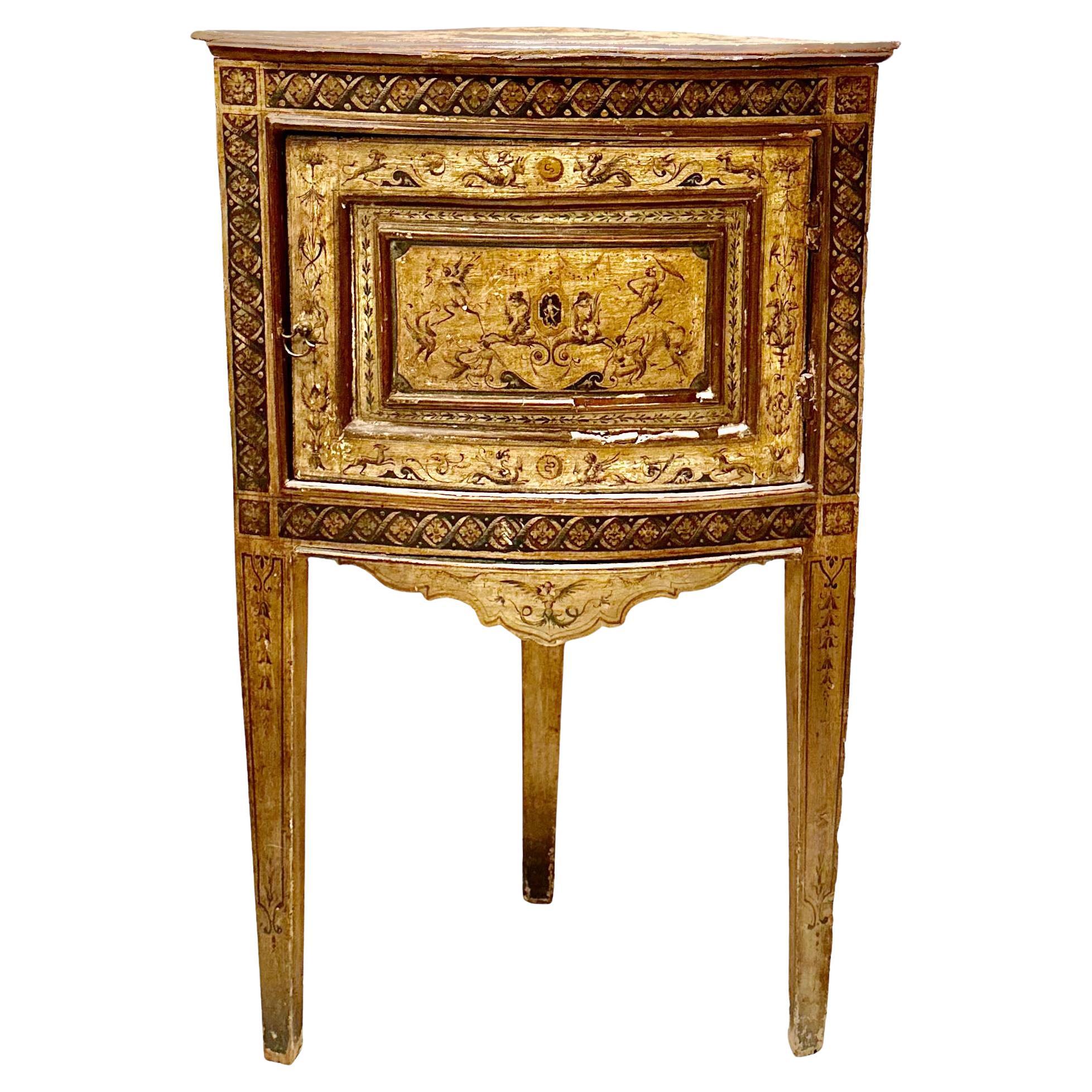 Italian Venetian Corner Cabinet For Sale at 1stDibs