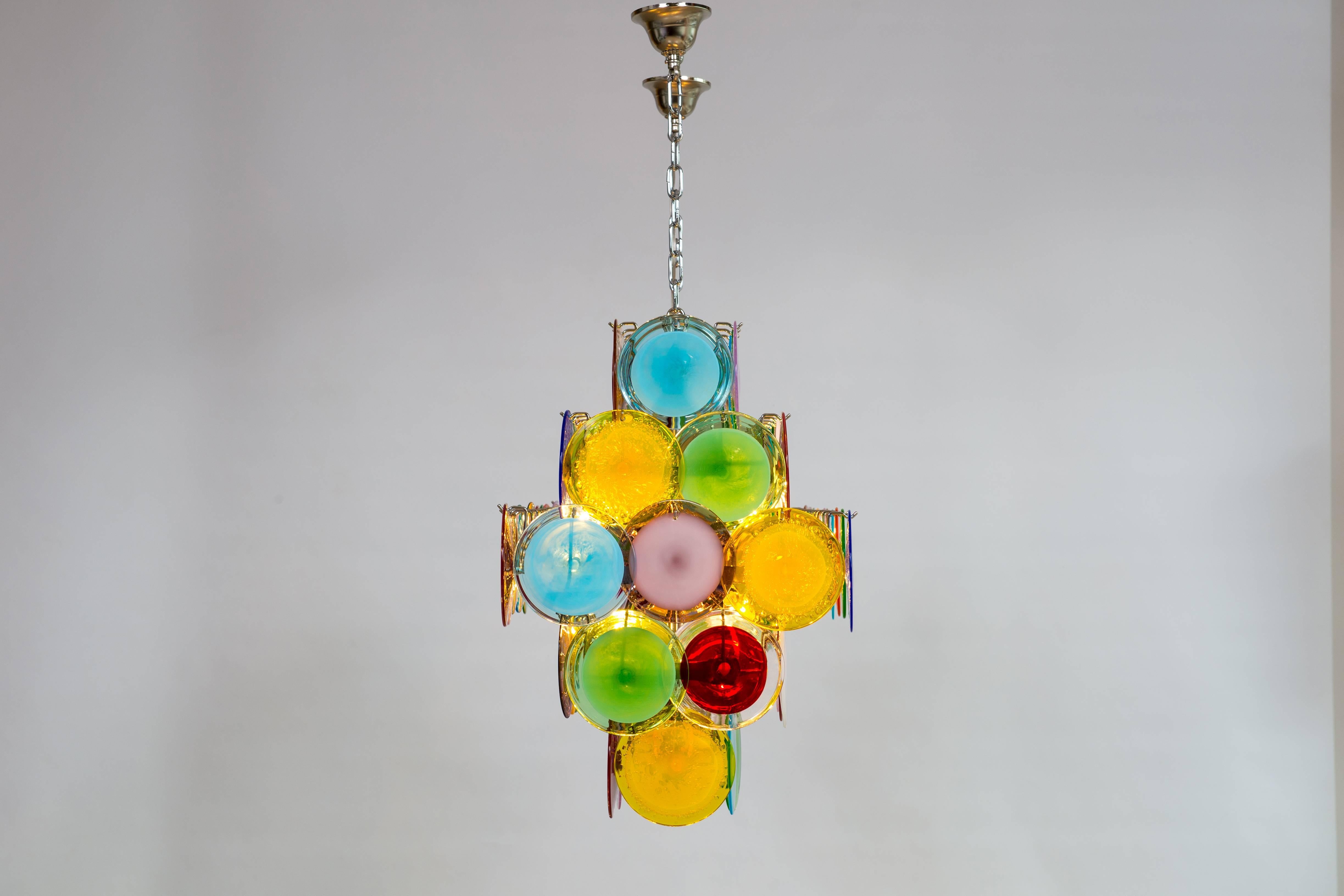 Italian Venetian Handcrafted Blown Murano Glass, Modern Multicolored ...