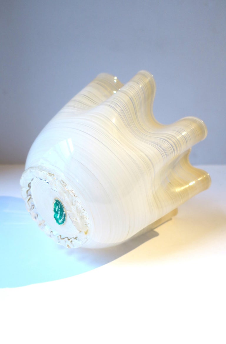Italian Venetian Murano Art Glass Handkerchief Vase For Sale At 1stdibs