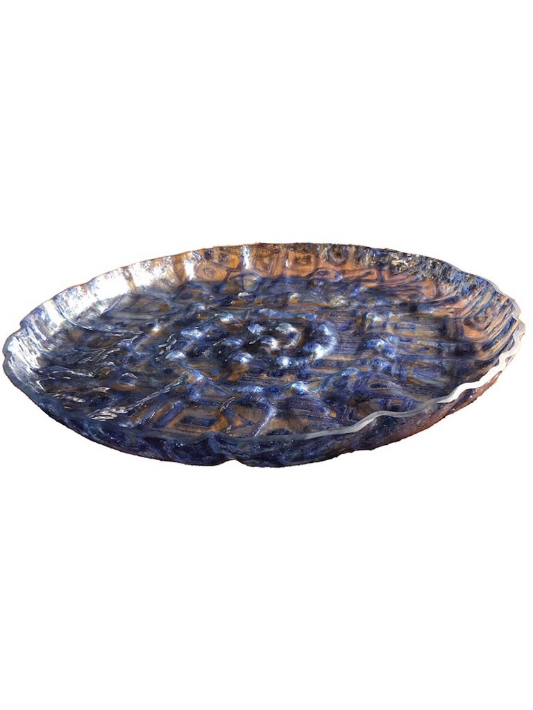 Italian Venetian Murano Renaissance Revival Very Large Glass Charger ...