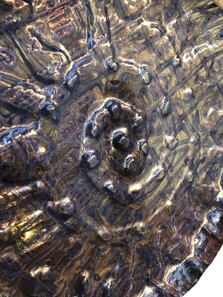 Italian Venetian Murano Renaissance Revival Very Large Glass Charger ...