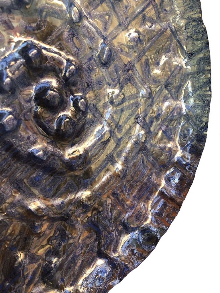 Italian Venetian Murano Renaissance Revival Very Large Glass Charger ...