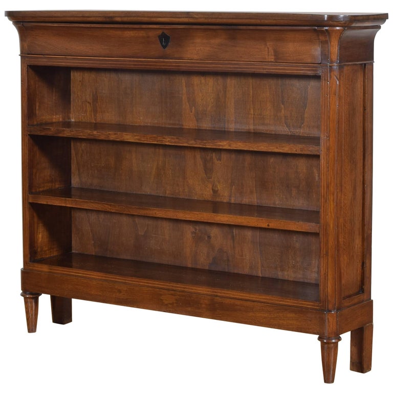 Italian, Veneto, Neoclassical Walnut One Drawer Shallow Bookcase, circa ...