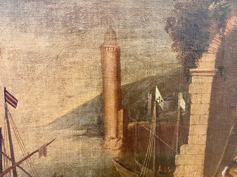 Italian View of the Livorno Lighthouse, First Quarter of 19th Century ...