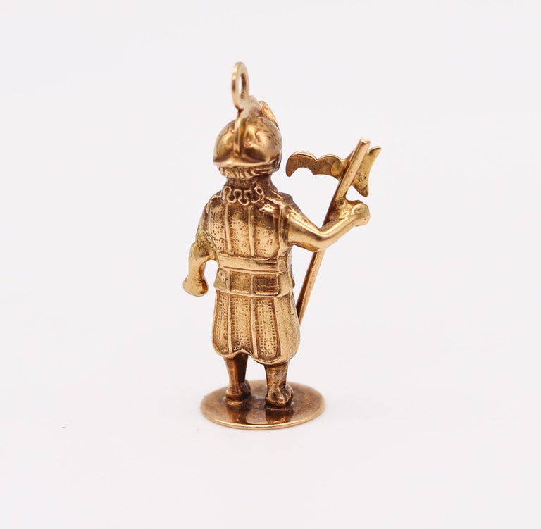 Italian Vintage 1950 Vatican Guard Charm Pendant in Solid 18 Karat ...