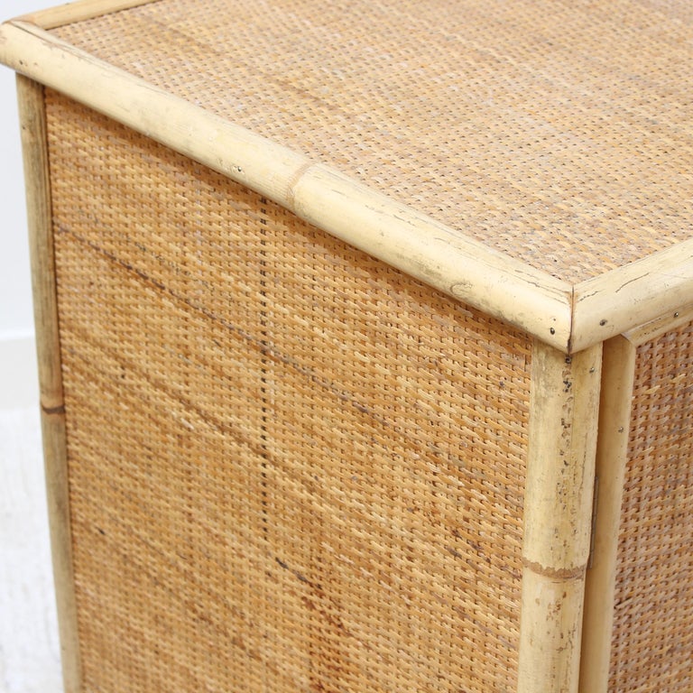 Italian Vintage Bamboo and Wicker Credenza by Dal Vera (circa 1970s ...