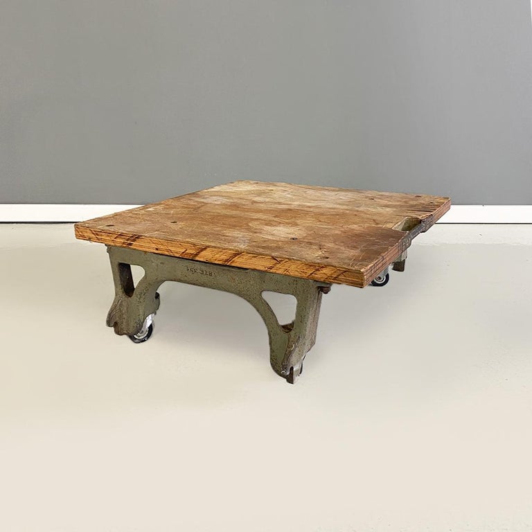 Italian Vintage Cast Iron and Wood Italian State Railways Storage ...