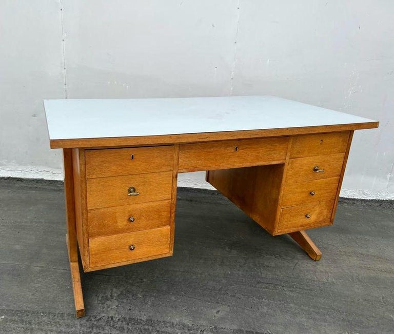 Italian Vintage Desk in Style of Anonima Castelli For Sale at 1stDibs